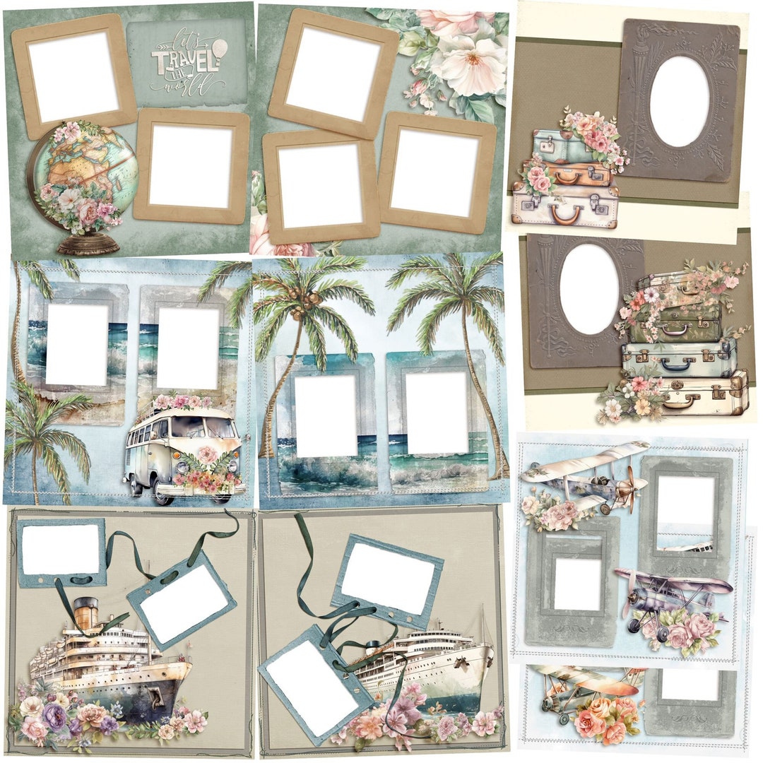Girly Travel - Beach Trip - EZ Digital Quick Page Bundle - Digital ...