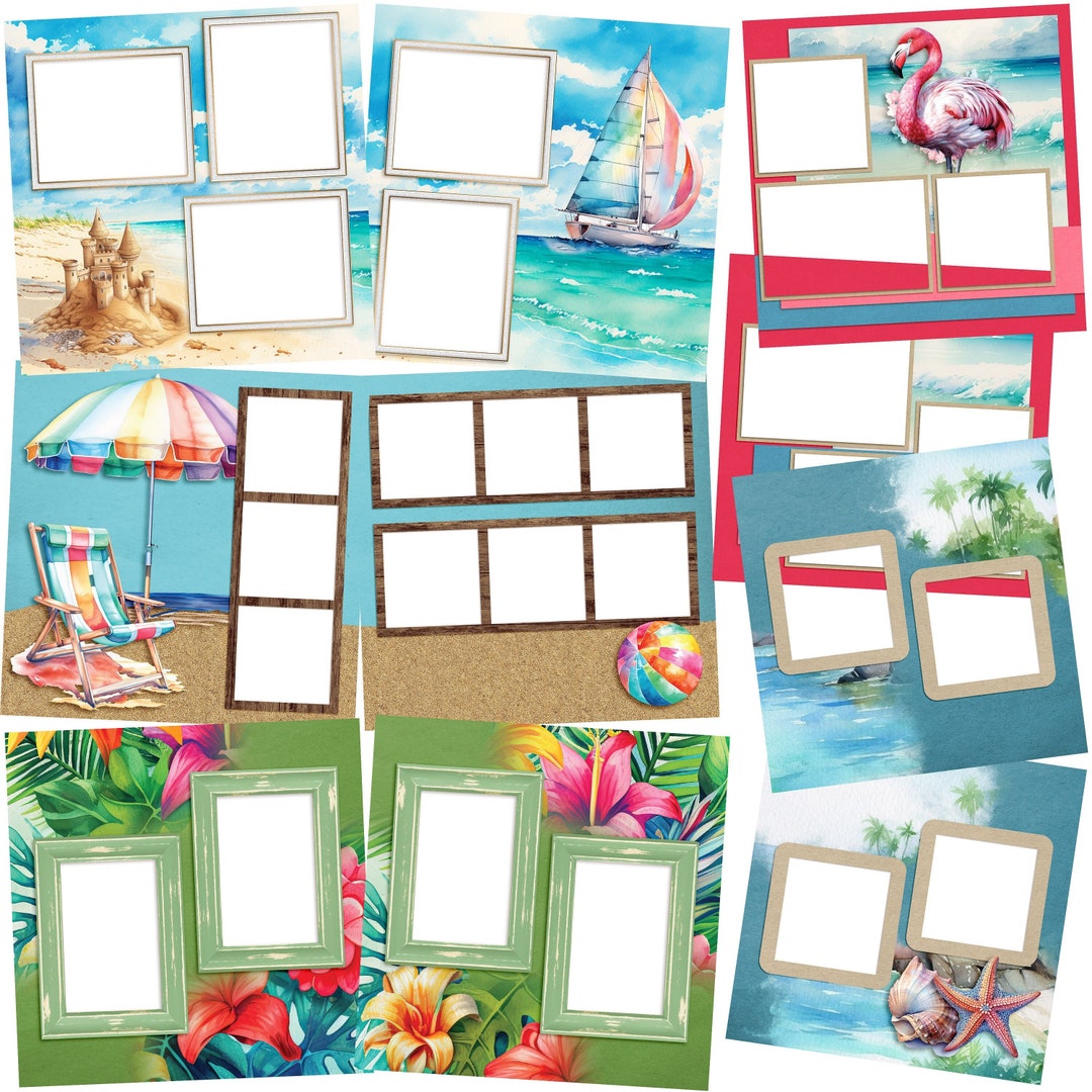 Summer at the Beach - EZ Digital Quick Page Bundle - Canva - Etsy