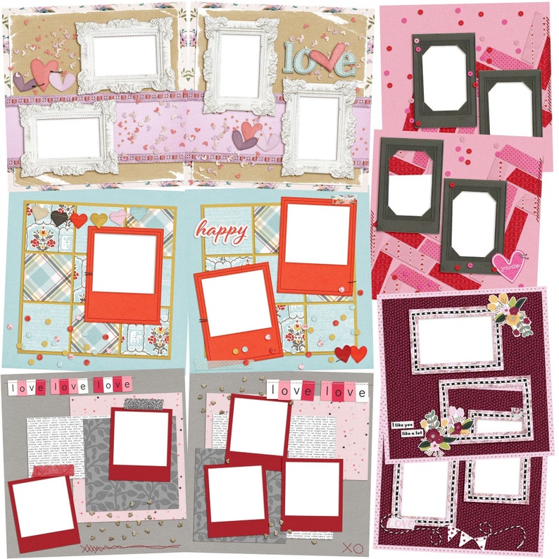 Love - Valentine - EZ Digital Quick Page Bundle - Digital Scrapbooking ...