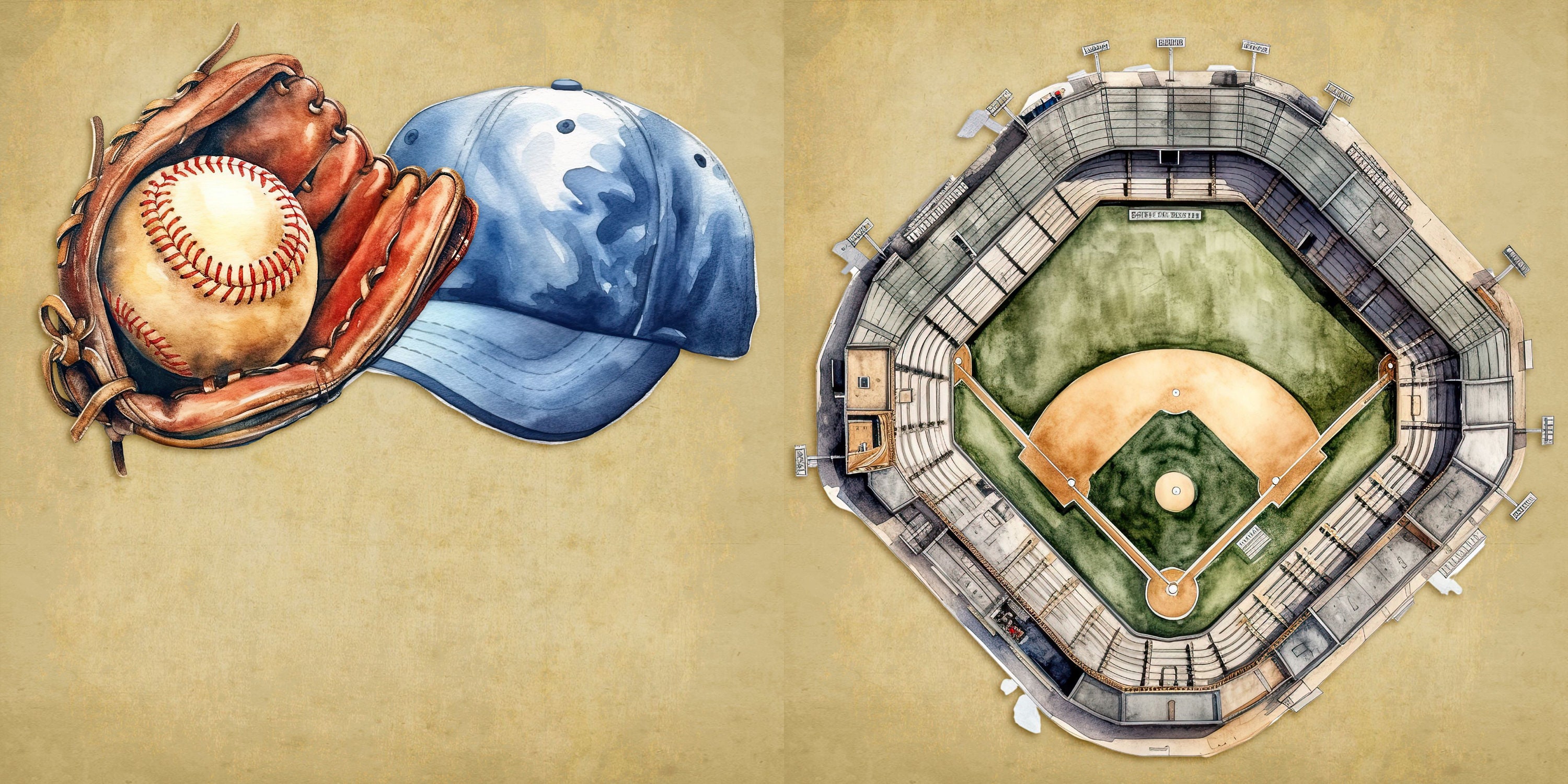 Baseball - Digital Scrapbooking - EZ Background Page Bundle - Canva - Etsy
