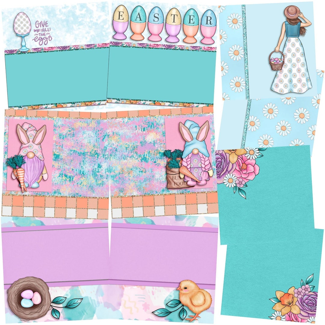 All the Eggs - Easter - EZ Background Pages - Canva - Etsy