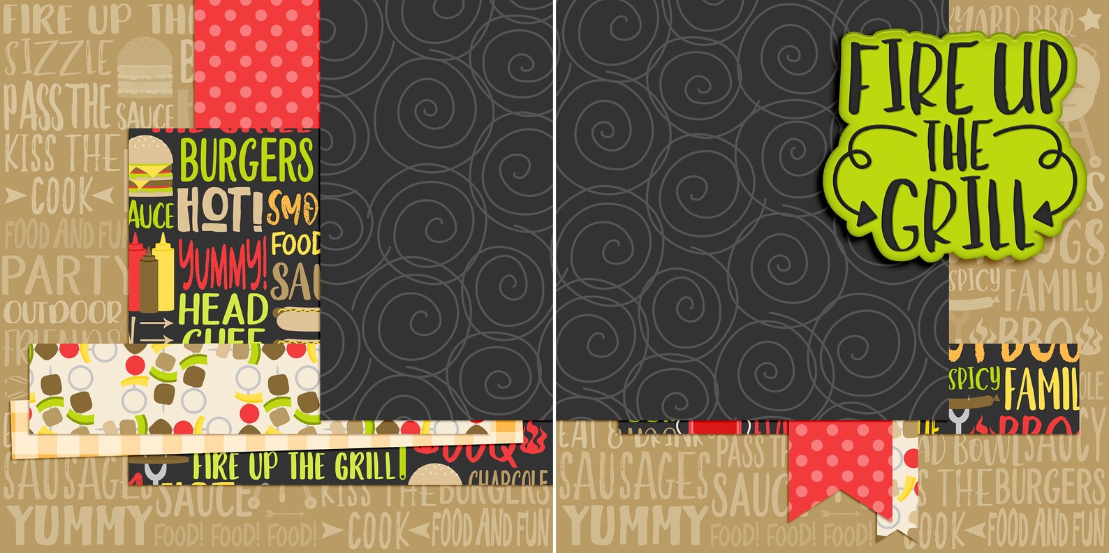 Chillin' & Grillin' - Digital Scrapbook - EZ Background Page Bundle ...