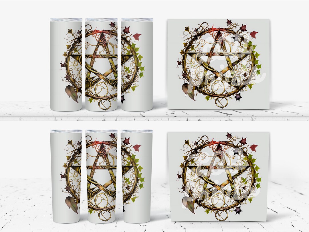 Elaborate Pentacle/pentagram Tumbler Wrap Downloadable PNG for 20 Oz ...