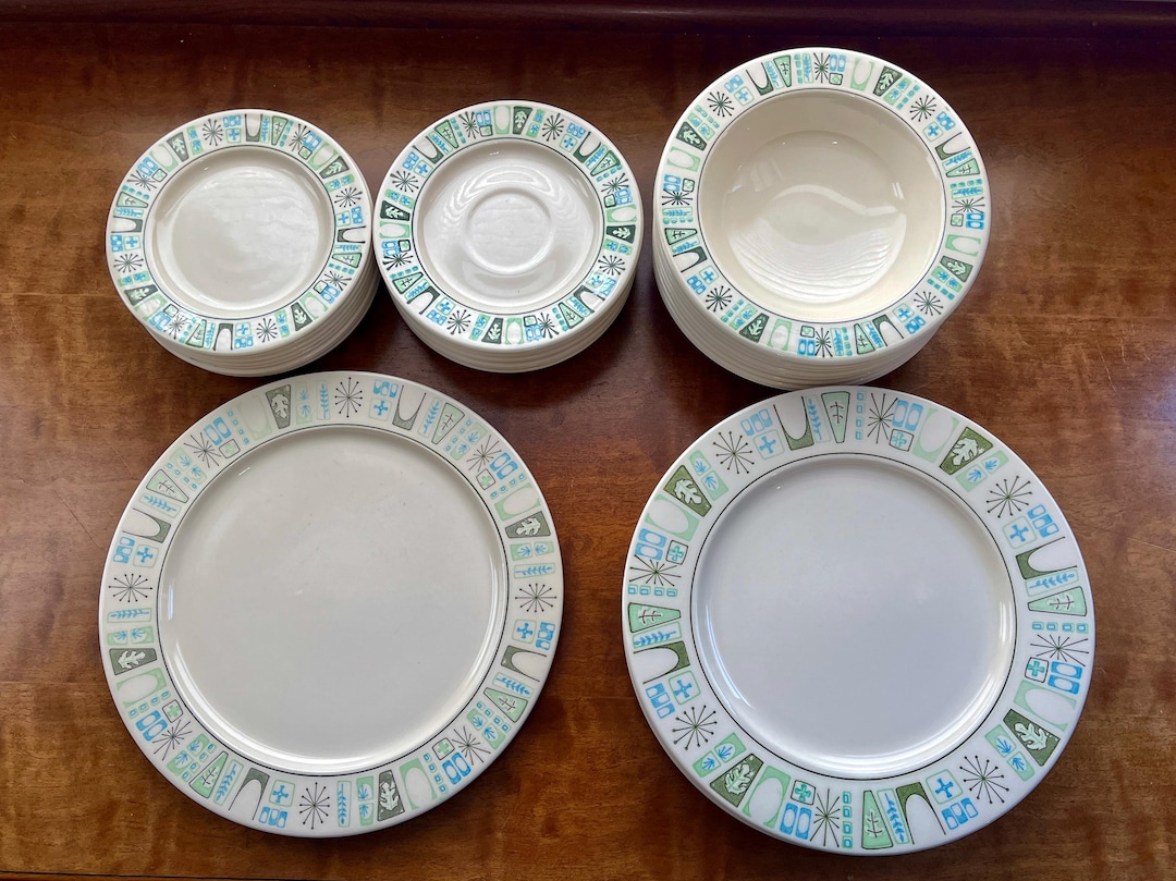Taylor Smith Taylorstone Cathay Atomic Dinnerware Starburst Bommerang ...