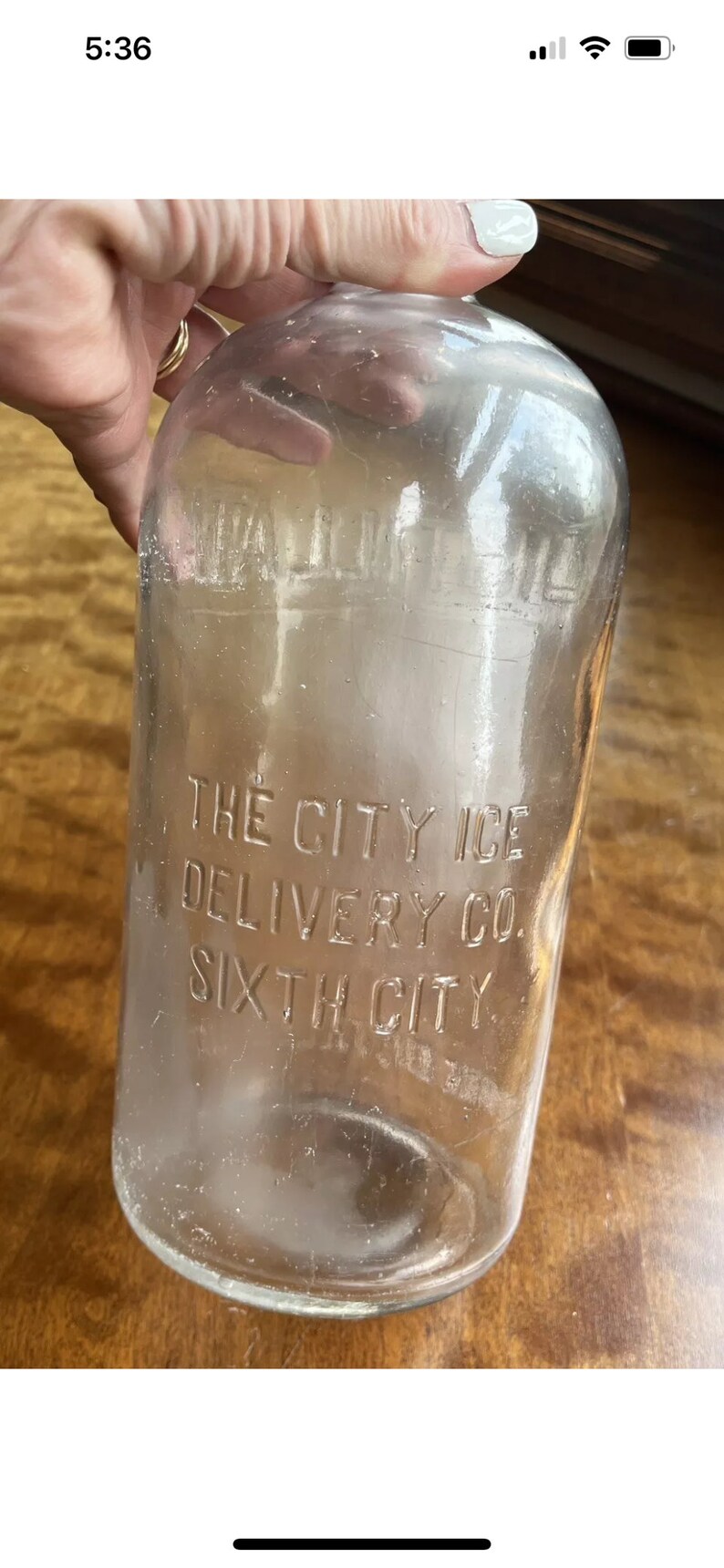 Vintage Large Glass Distillata Pure Distilled Water Bottle City Ice - Etsy