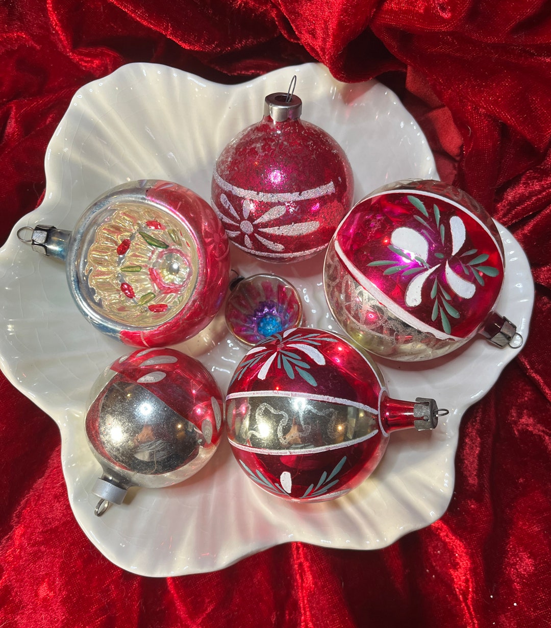 6 Vintage Christmas Ornaments - Etsy 6 Vintage Christmas Ornaments - Etsy