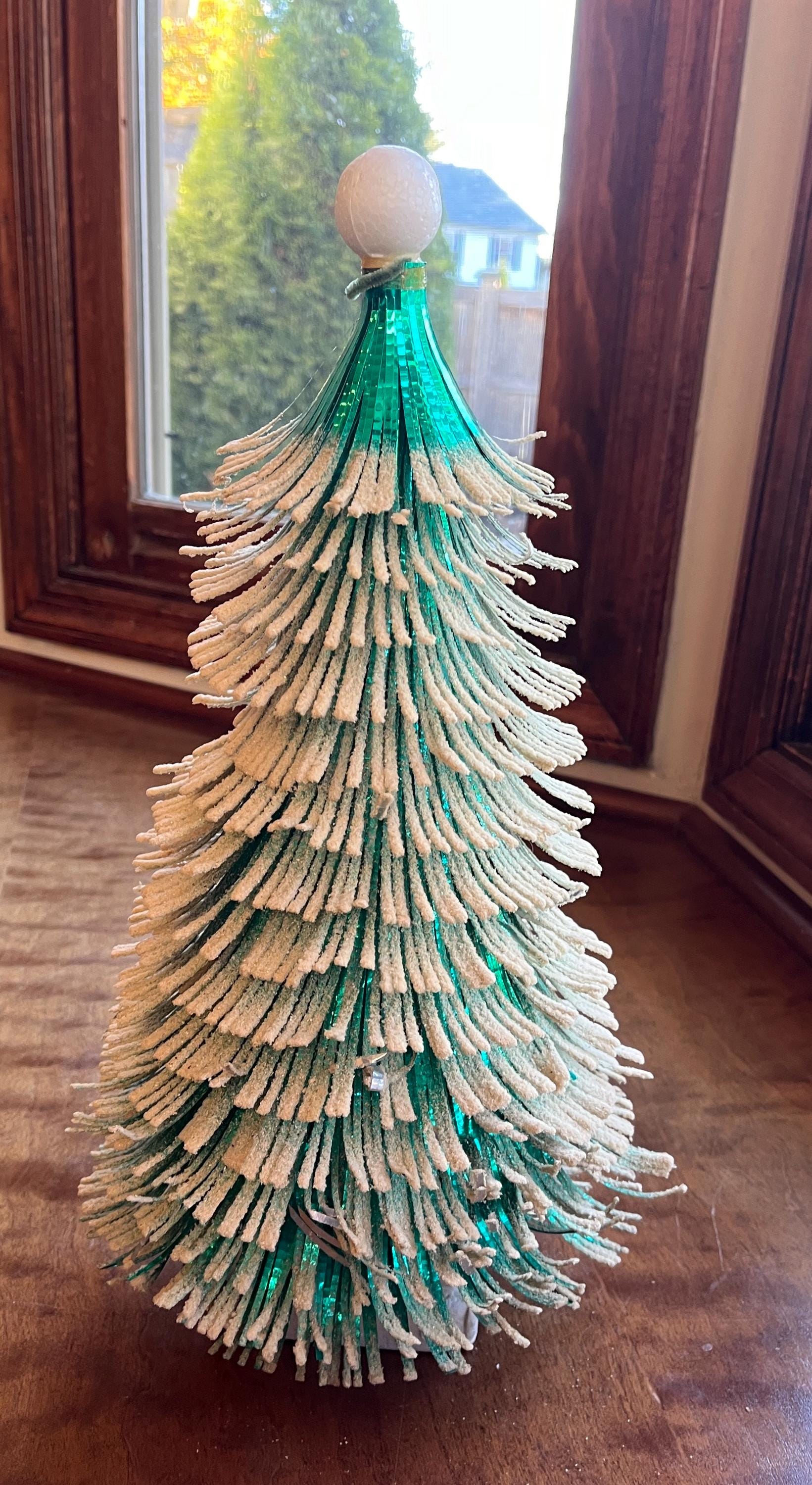 Vintage Christmas Tinsel Eyelash Tree MCM 1960s Green - Etsy