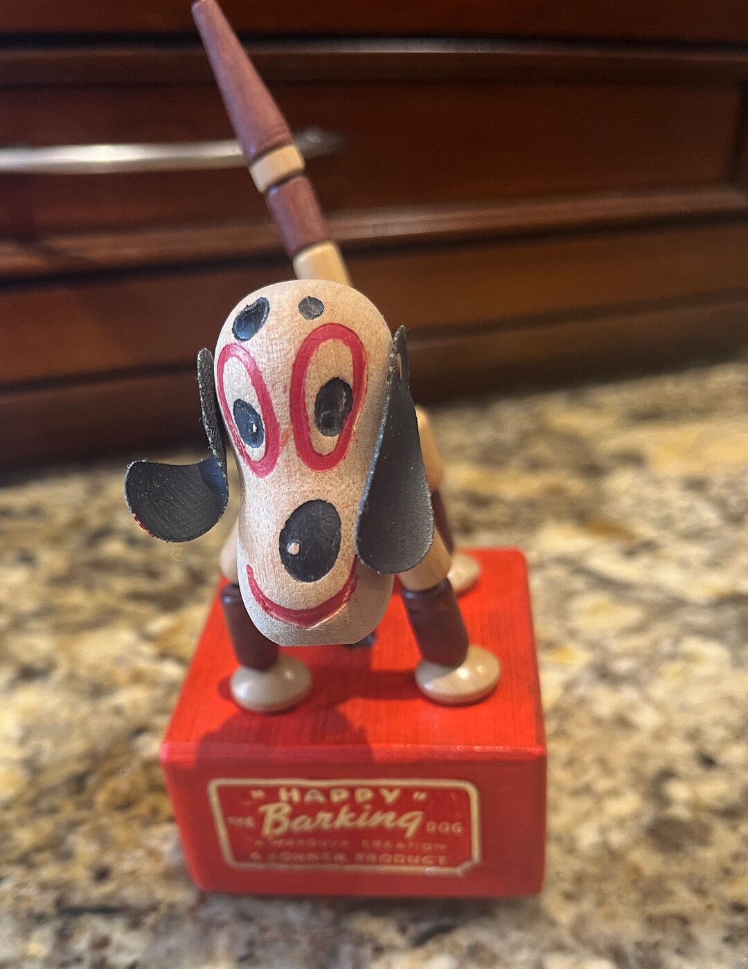Vintage Happy the Wonder Dog Push Puppet - Etsy