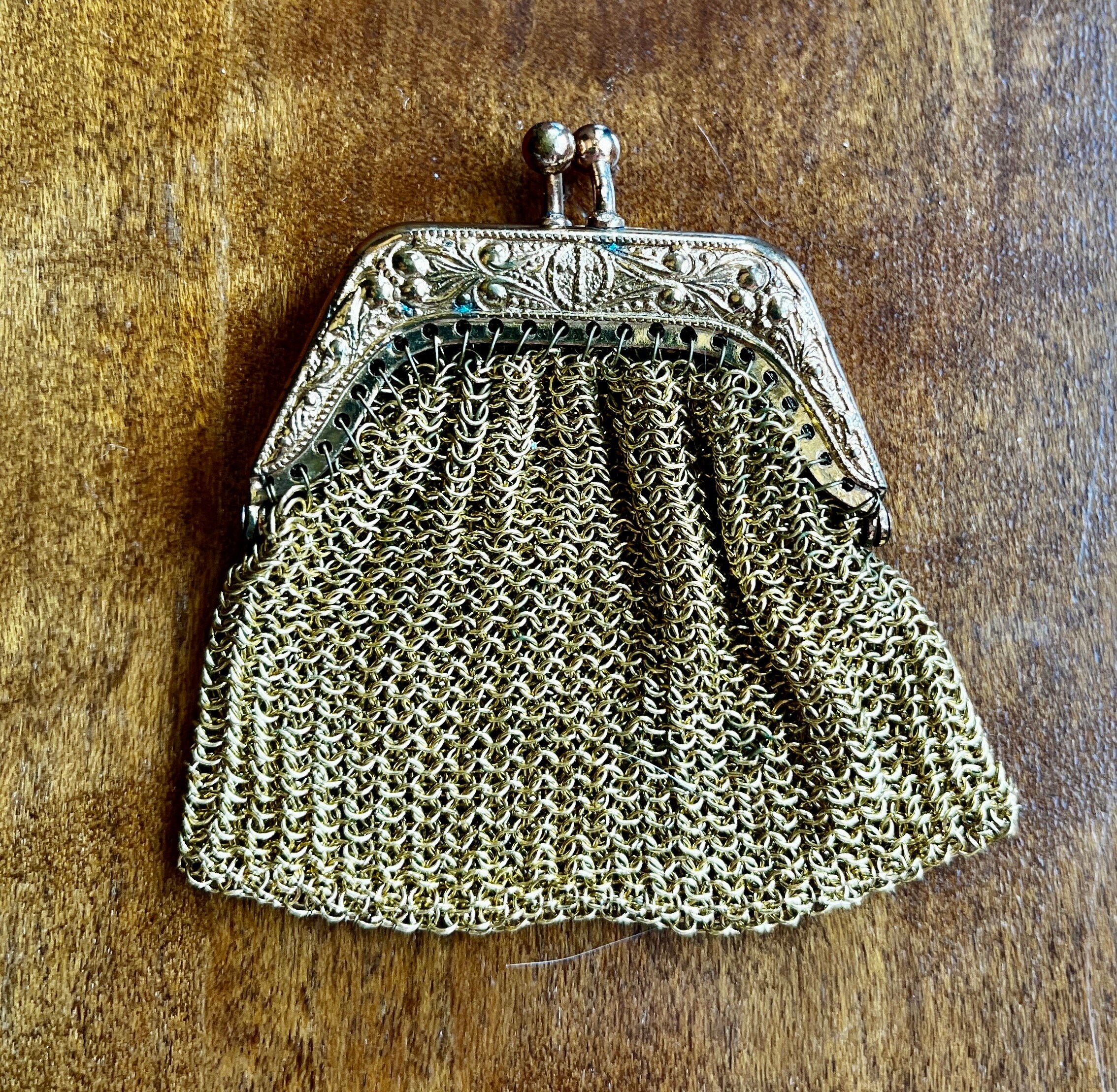Vintage Small Gold Mesh Coin Purse - Etsy