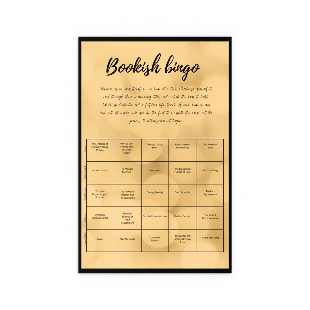 Bookish Bingo: Self-development Edition, Fun & Inspiring Reading ...