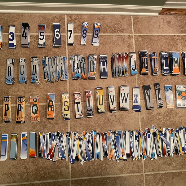 License Plate Letters - Etsy