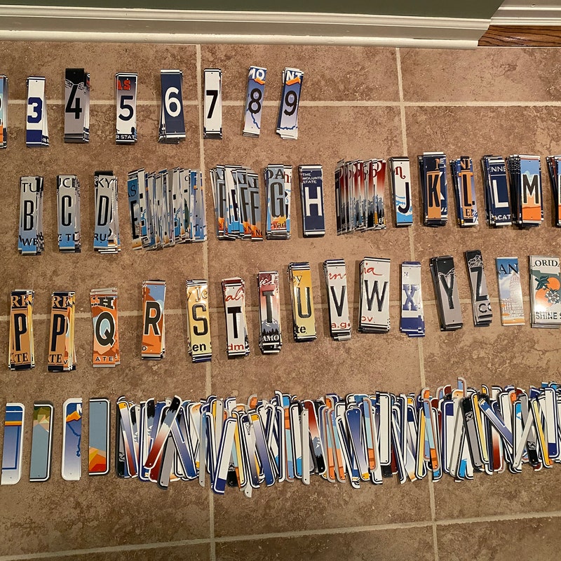 License Plate Letters - Etsy