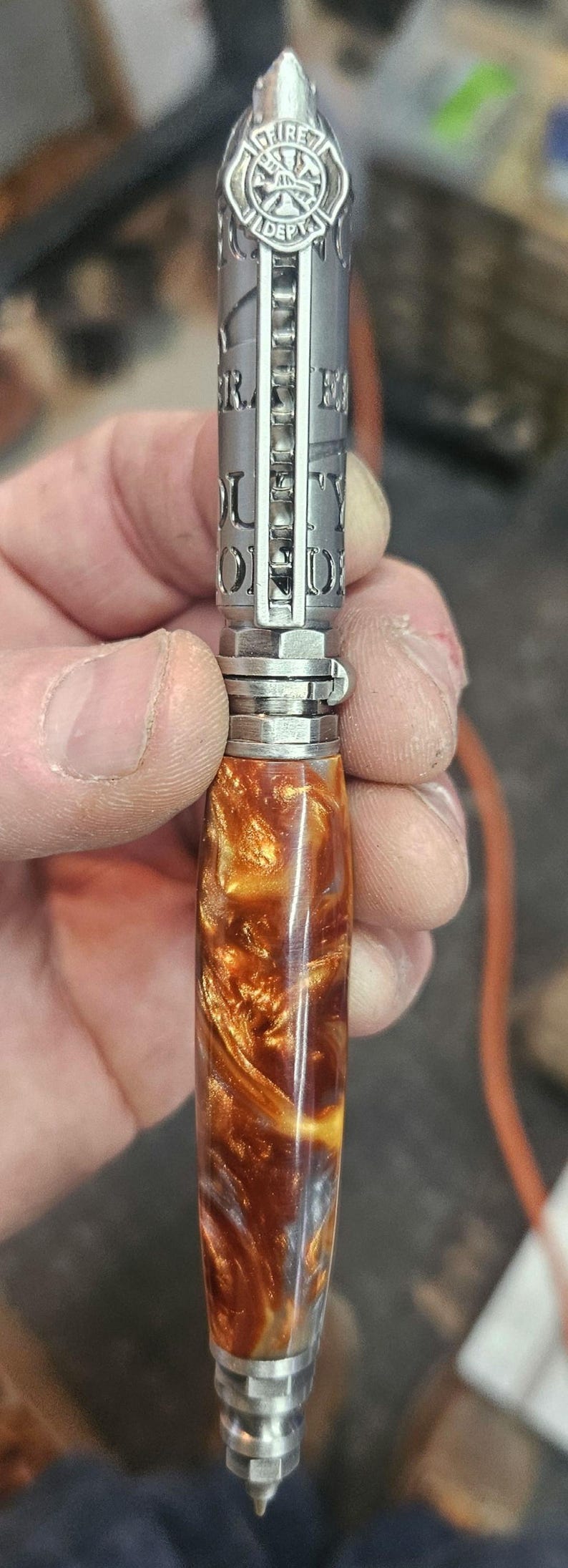 Firefighter push and Lock Pen - Etsy