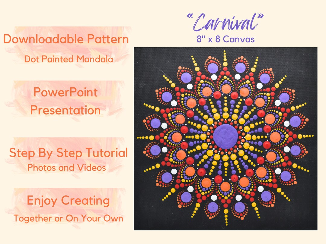 Dot Mandala Pattern Presentation for Paint Party or Personal Use ...