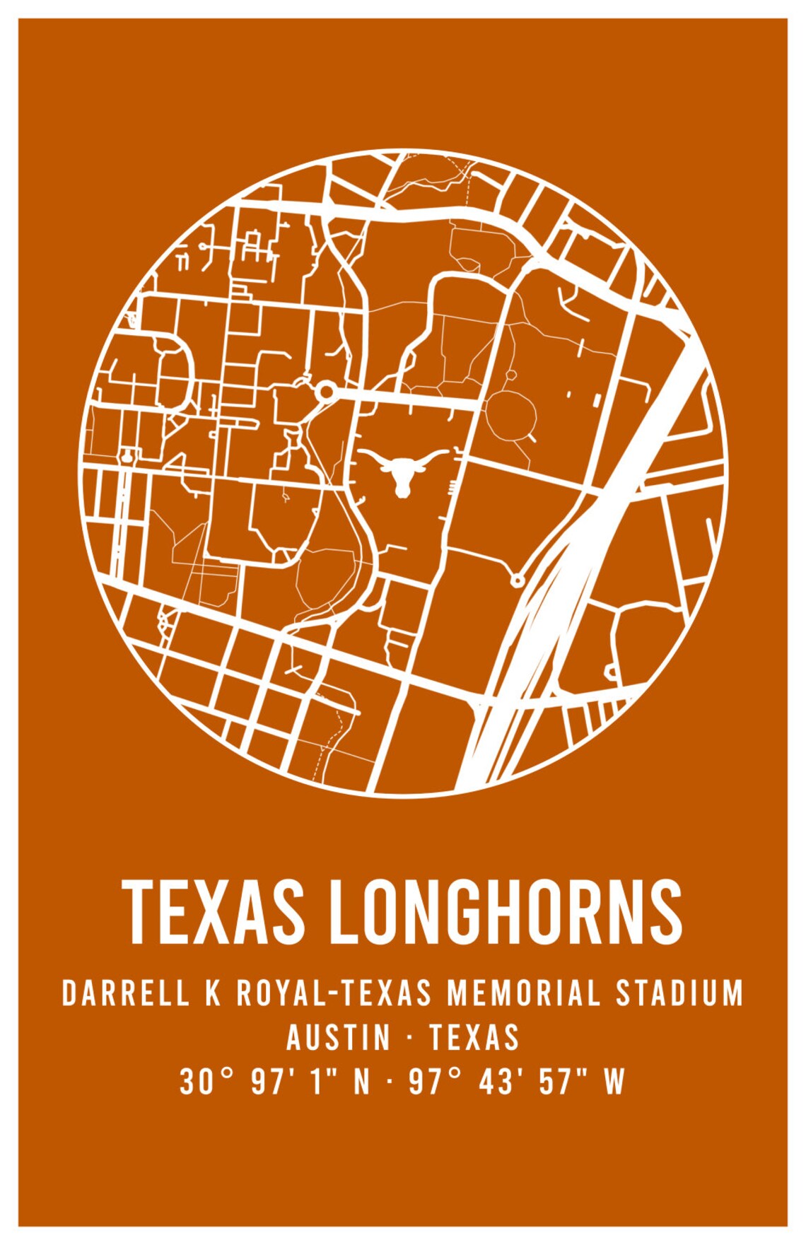 Modern University of Texas at Austin Longhorns Darrell K Royal-texas ...