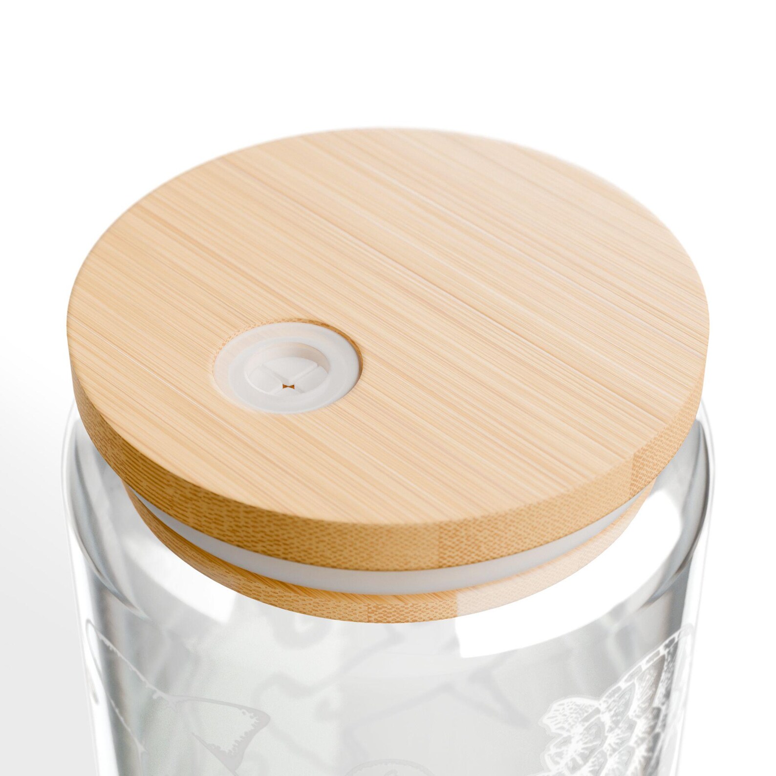Sea Life Glass Can With Lid and Straw | White | Whale Shark Nurse Shark ...