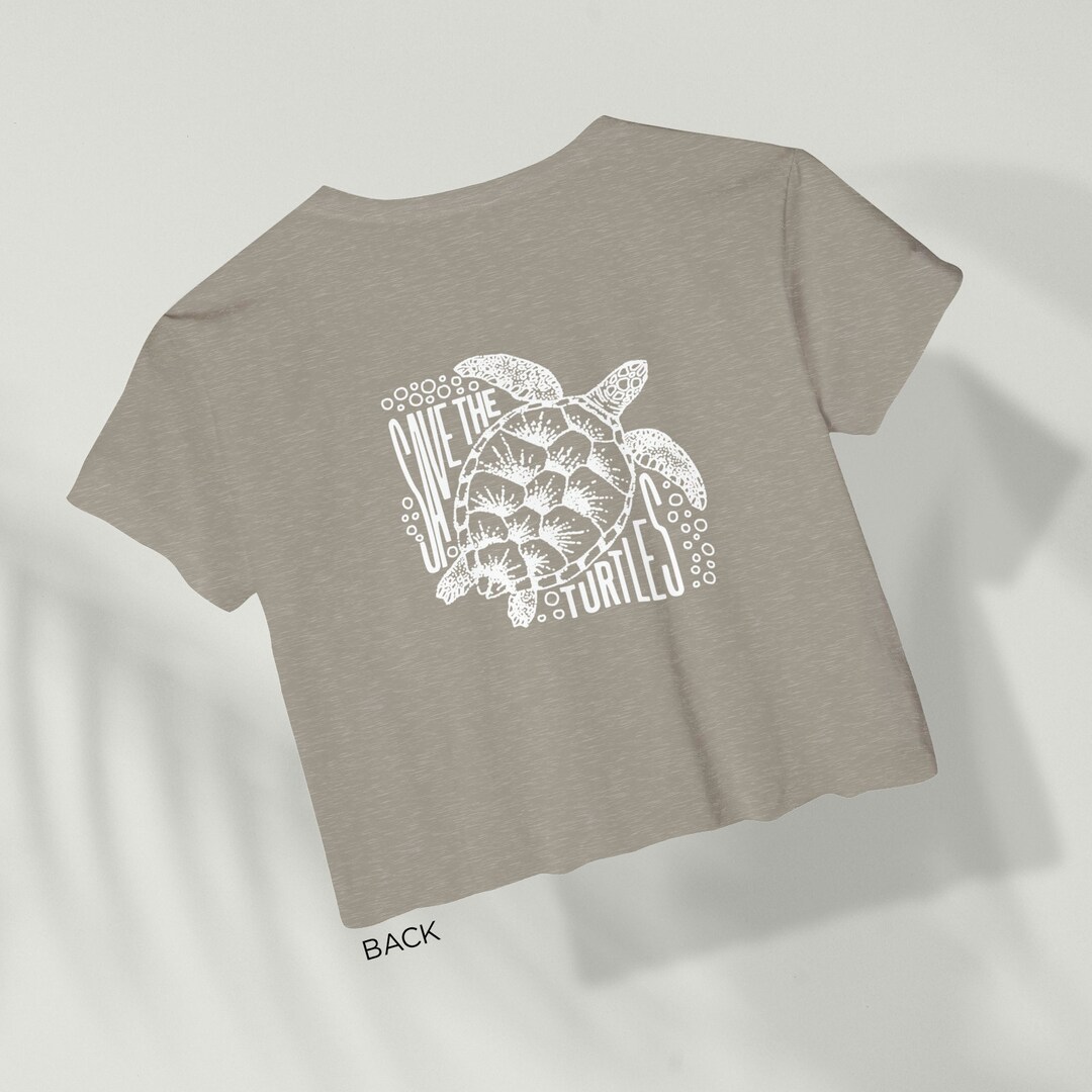 Save the Turtles Women's Crop Top | Sea Turtles Love | Summer Crop Top ...