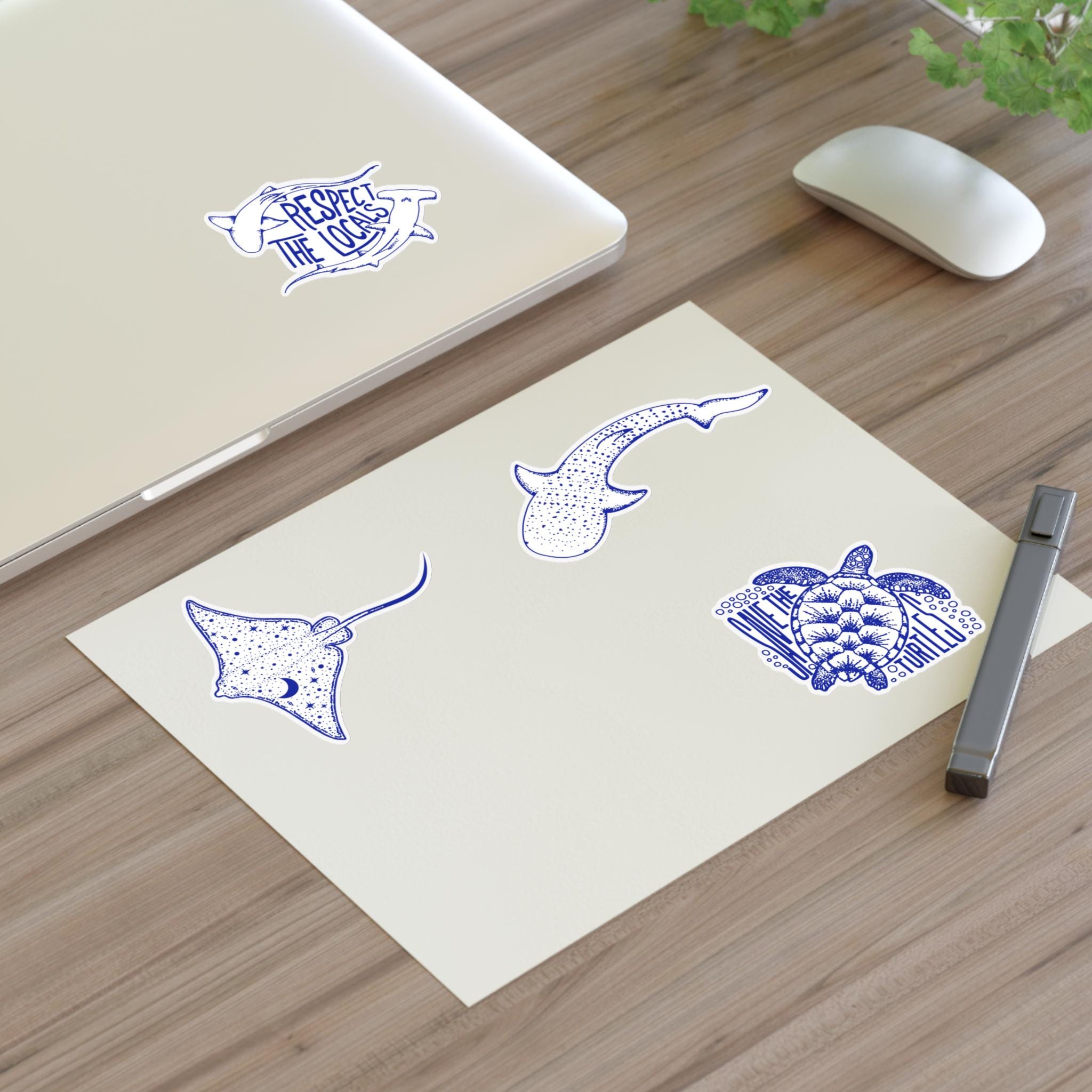Ocean Love Sticker Set | Turtle | Shark | Whale Shark | Ray | Save the ...