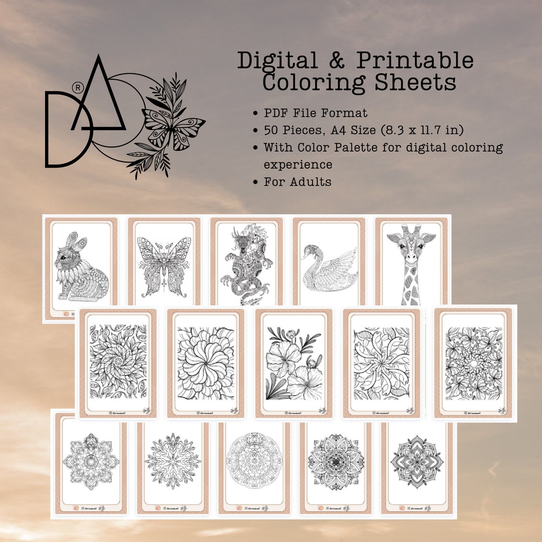 Mandala Art Therapy Coloring Sheets digital & Printable - Etsy