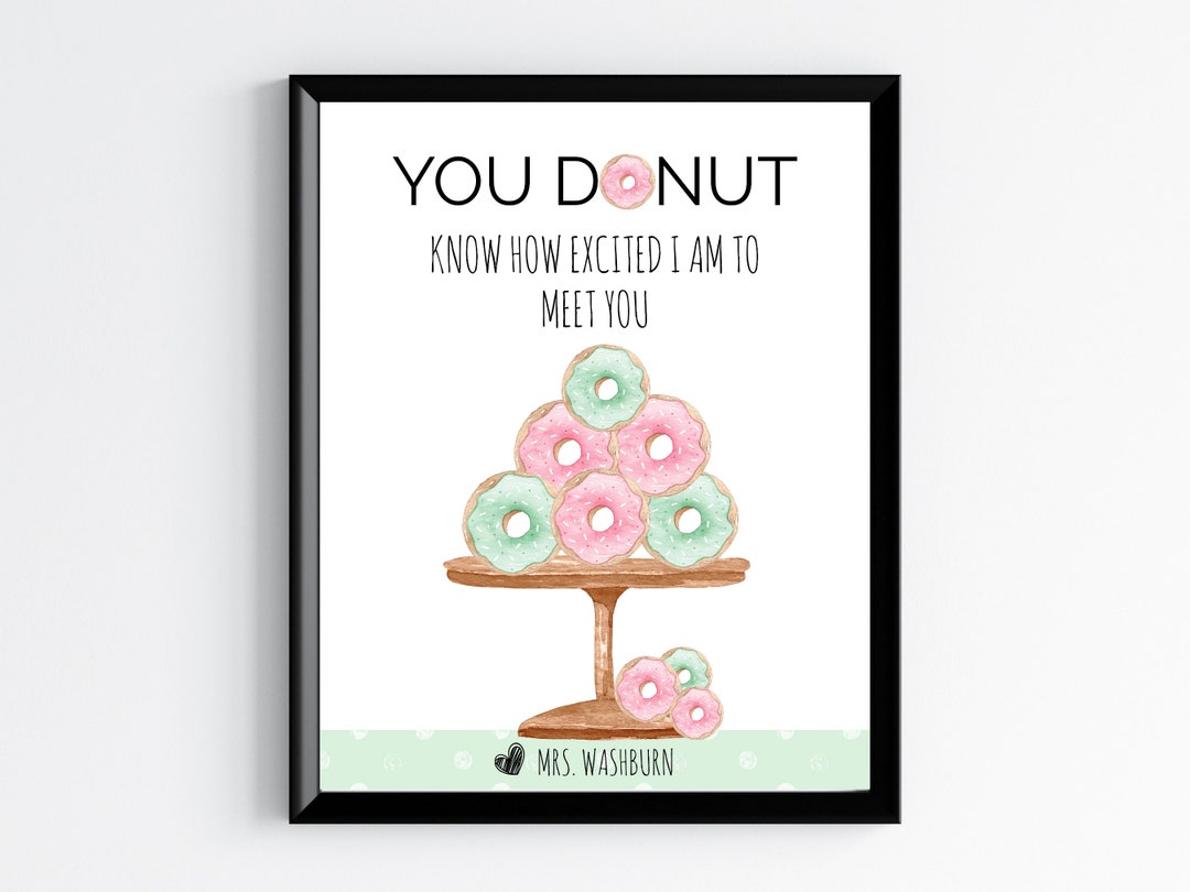 Meet the Teacher Sign, Editable Template, Sweet Treat Station Sign ...