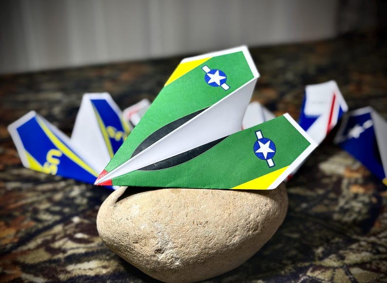 Jet Fighter Paper Airplanes – Printable Templates – 5 Military Jet ...