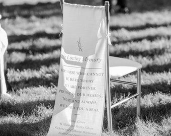 Memorial Banner for Chair - Etsy