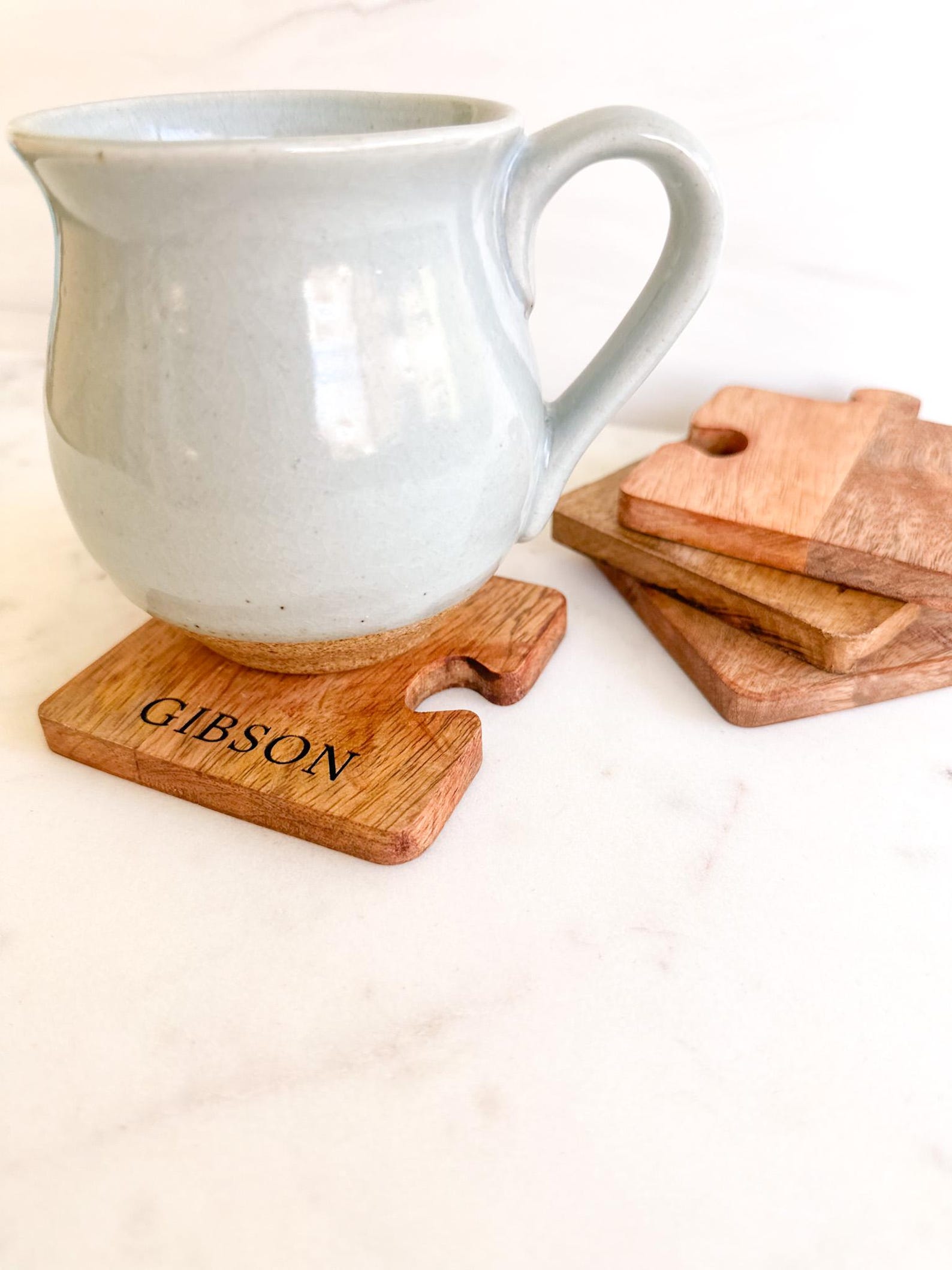 Engraved Wooden Puzzle Coasters | Custom Wooden Coasters Set | Unique ...