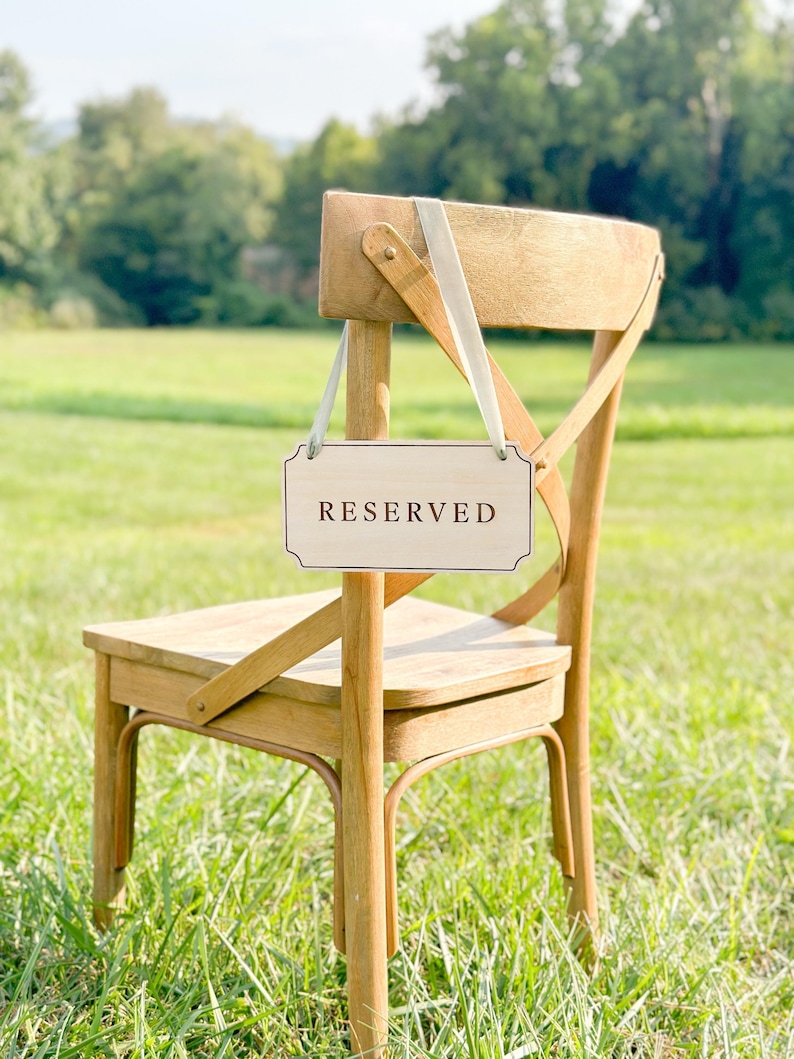 Reserved Chair Sign | Reserved Wedding Seat Wood Sign | Personalized ...