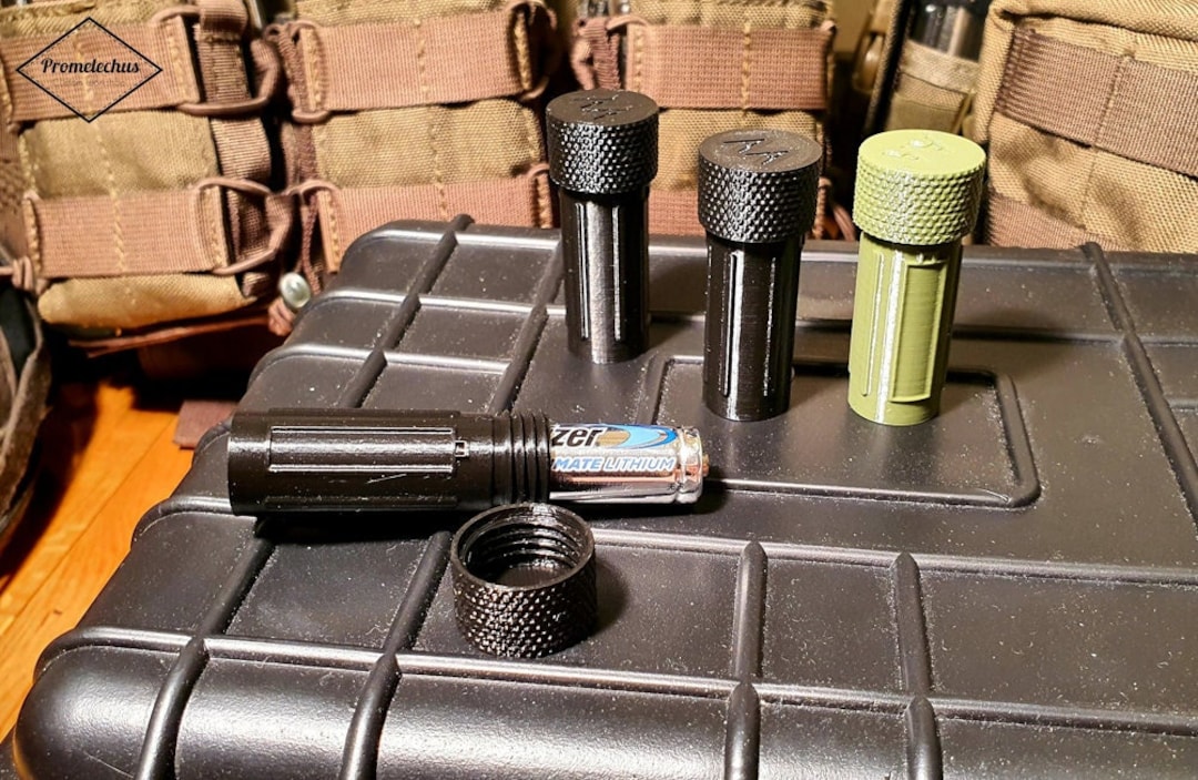 Tactical Waterproof AA CR123 18650 21700 Battery Case for PVS-14 / PVS ...