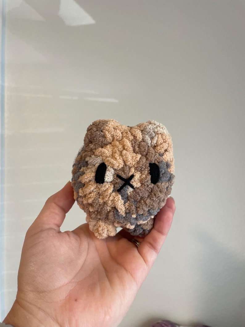 Mini Crochet Loaf Cat Plush, Handmade Stuffed Animal - Etsy