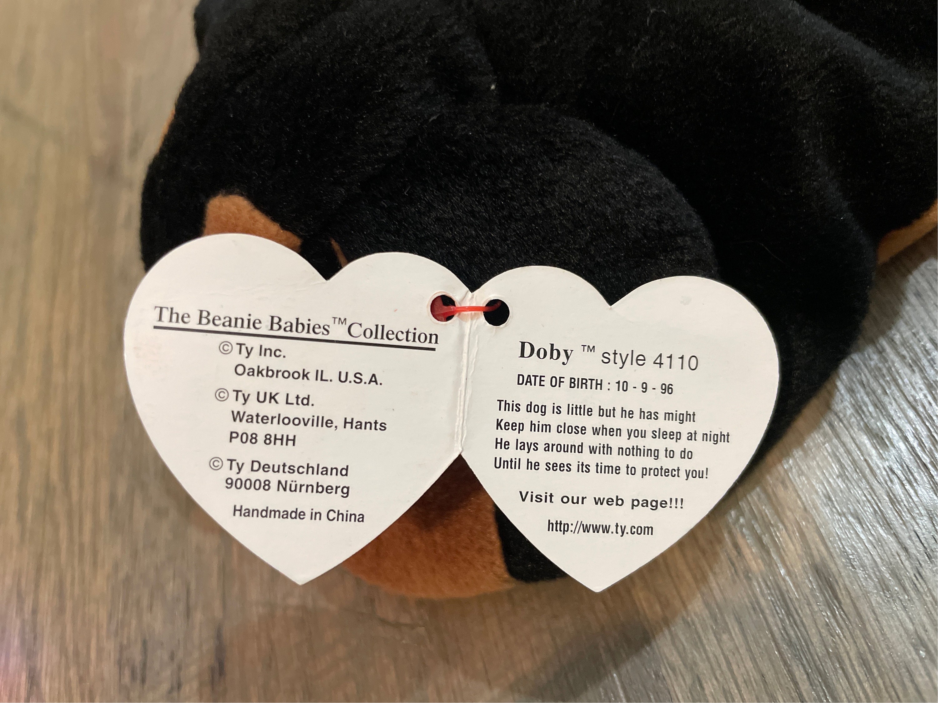 Doby the Doberman | Ty Beanie Baby | MINT Condition - Etsy