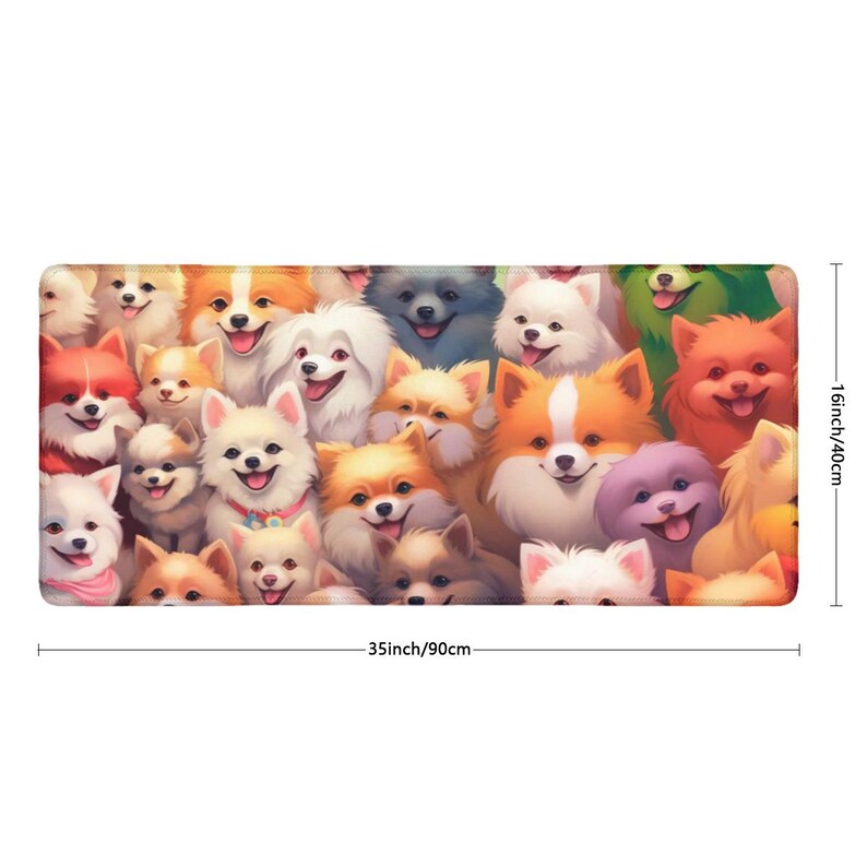 Cute Dogs Desk Mat | Puppy Pile-up Desk Pad | Adorable Puppy Desk ...