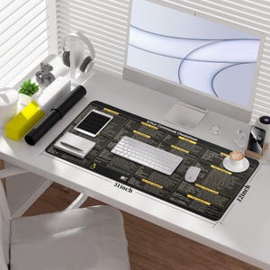 Linux Cheat Sheet Desk Mat: Shortcuts Keyboard Pad for Engineers ...