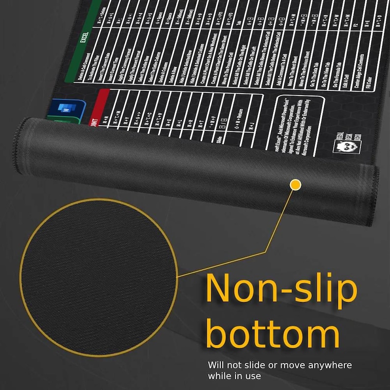 Microsoft Office Shortcuts Desk Mat: Excel, Word, Powerpoint - Large ...