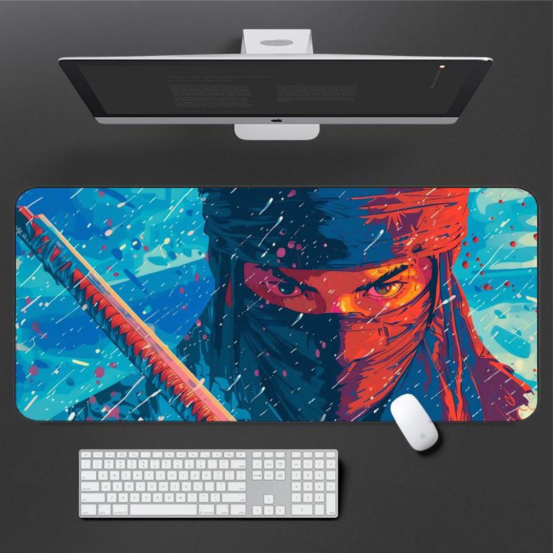 Japanese Samurai Mouse Pad Japanese Desk Mat Japanese Samurai Design ...