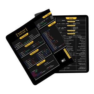 Javascript Cheat Sheet Desk Mat: Shortcuts Pad for Programmers & Web Developers - Etsy