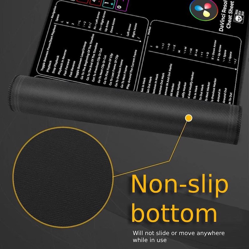 Davinci Resolve Desk Mat: Hotkey Cheat Sheet Mousepad for Win & Mac ...