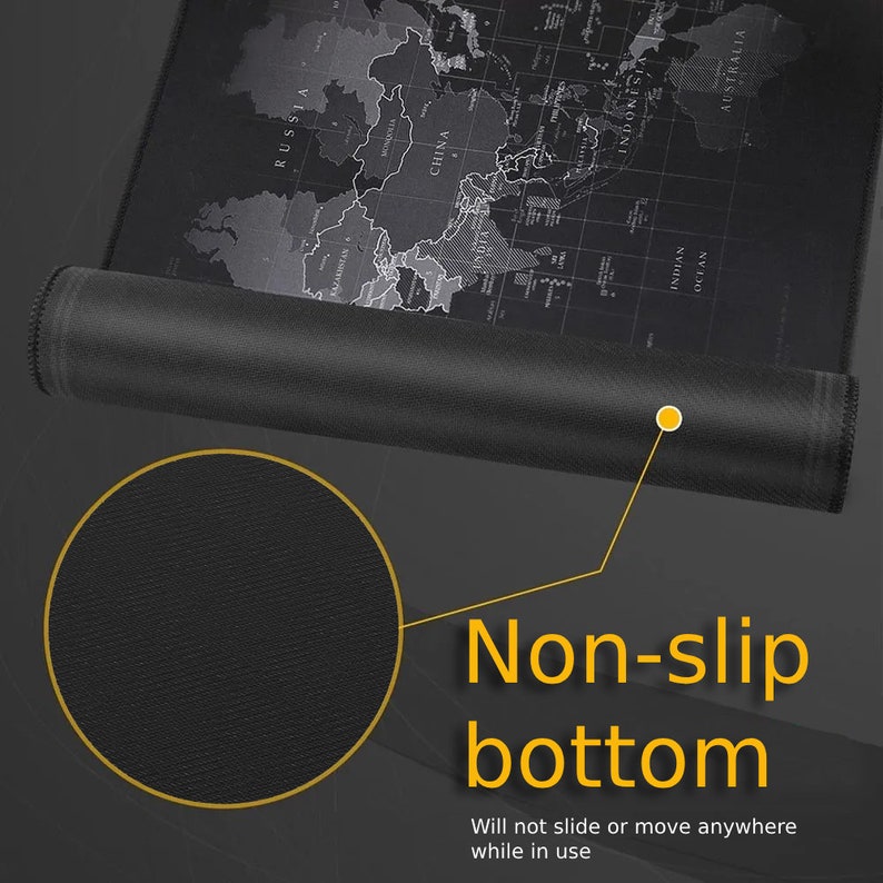 World Map Time Zone Desk Pad: Large Gaming Mouse Pad - Etsy