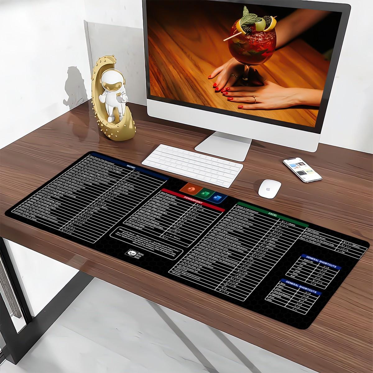 Microsoft Office Shortcuts Desk Mat: Excel, Word, Powerpoint - Large ...