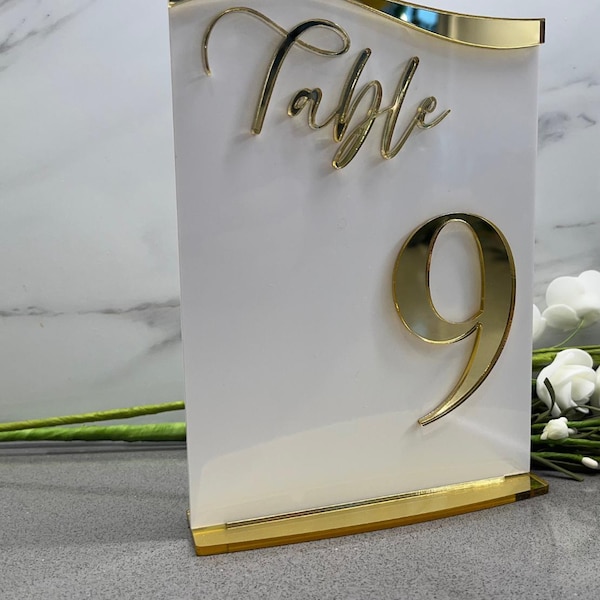 Elegant Table Number - Etsy