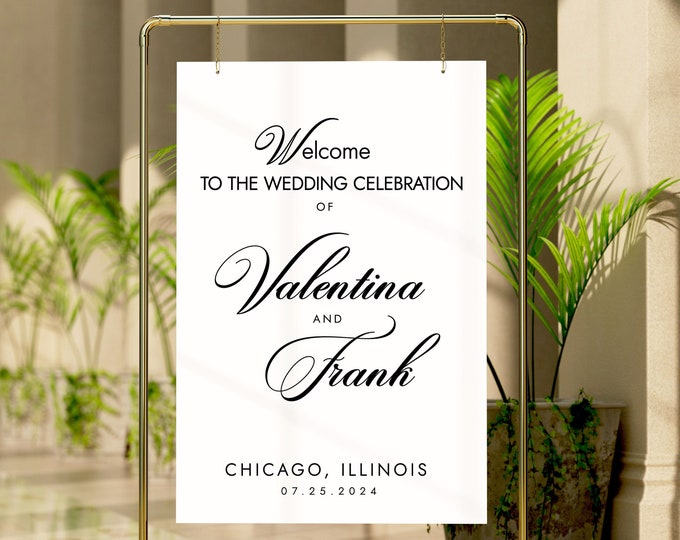 Welcome Sign Vinyl Decal, Customizable Welcome Sign, DIY Wedding Sign ...