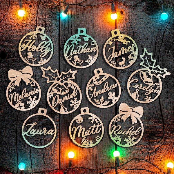 Christmas Name Ornaments - Etsy