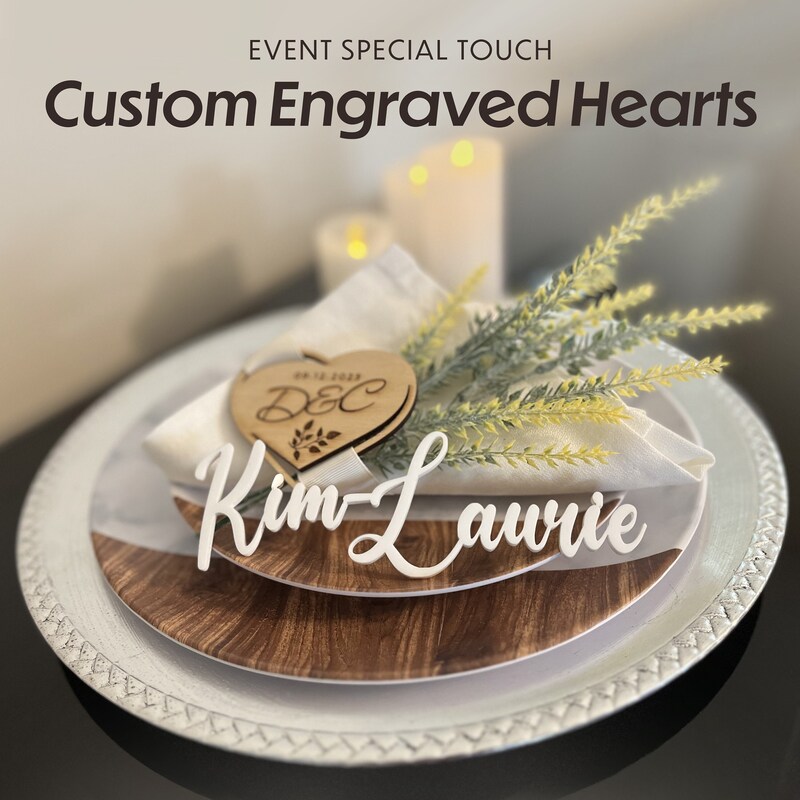 Heart Place Card - Etsy