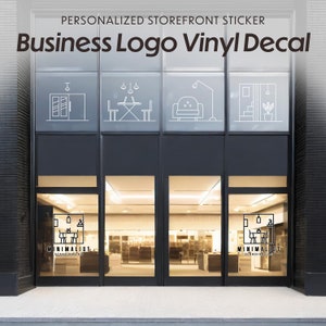 Personalized Storefront Vinyl Sticker, Custom Logo Decal, Create Your ...