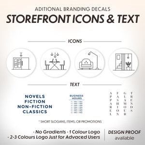 Personalized Storefront Vinyl Sticker, Custom Logo Decal, Create Your ...