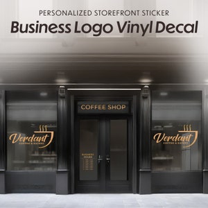 Personalized Storefront Vinyl Sticker, Custom Logo Decal, Create Your ...