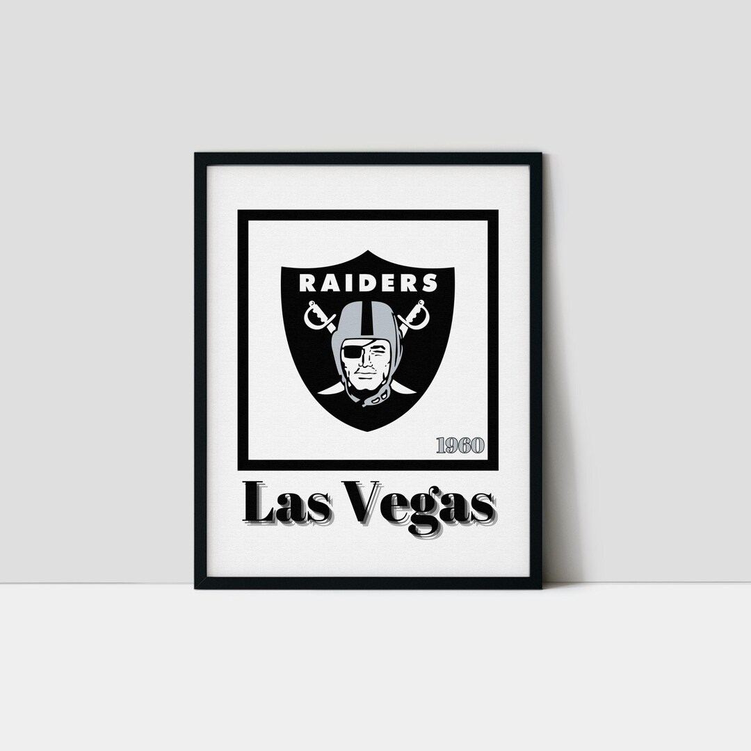 Las Vegas Raiders Wall Art | Minimalist Football Print | Modern Sports ...