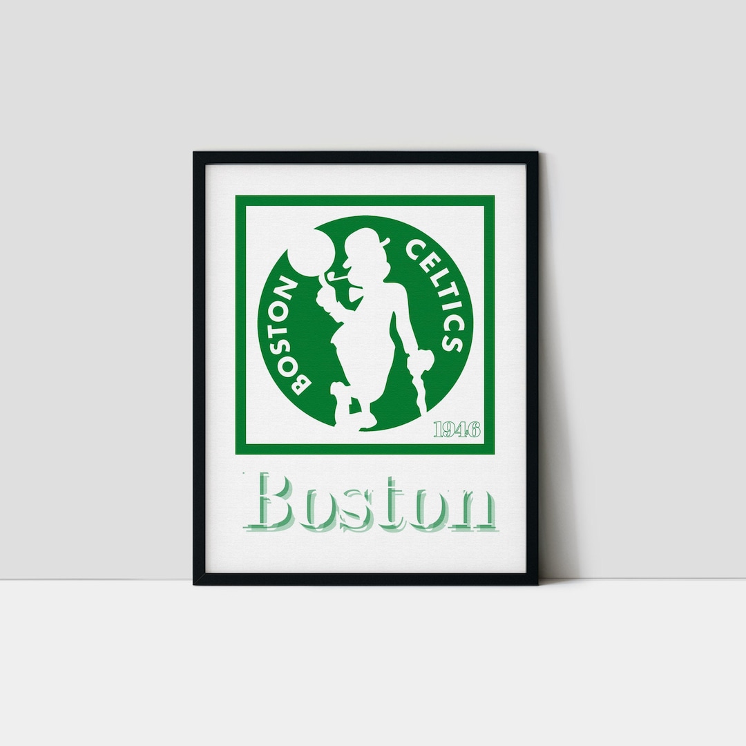 Boston Celtics Wall Art | Minimalist Basketball Print | Modern Sports ...