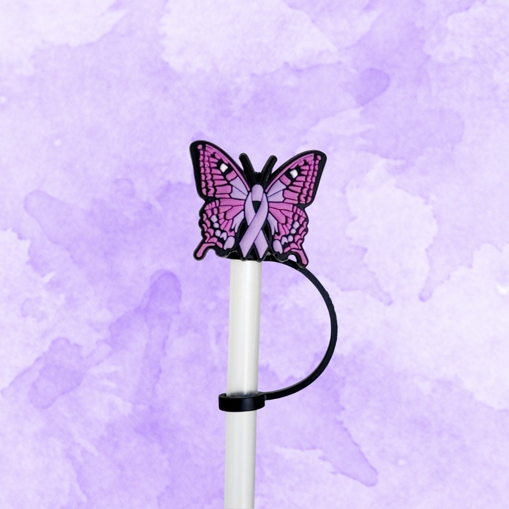 Butterfly Straw Toppers, Silicone Straw Topper, Straw Charms, Straw ...