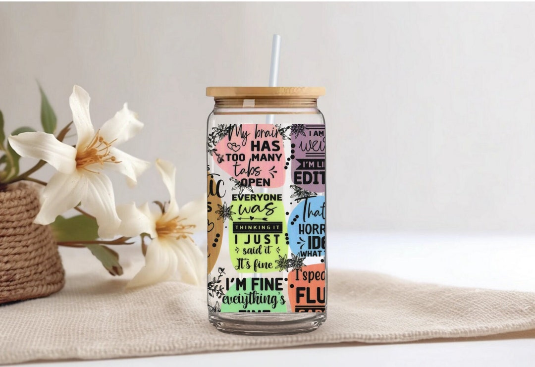 Sarcastic Sayings Glass - Hilarious 16 Oz Tumbler for Sassy Souls - I'm ...